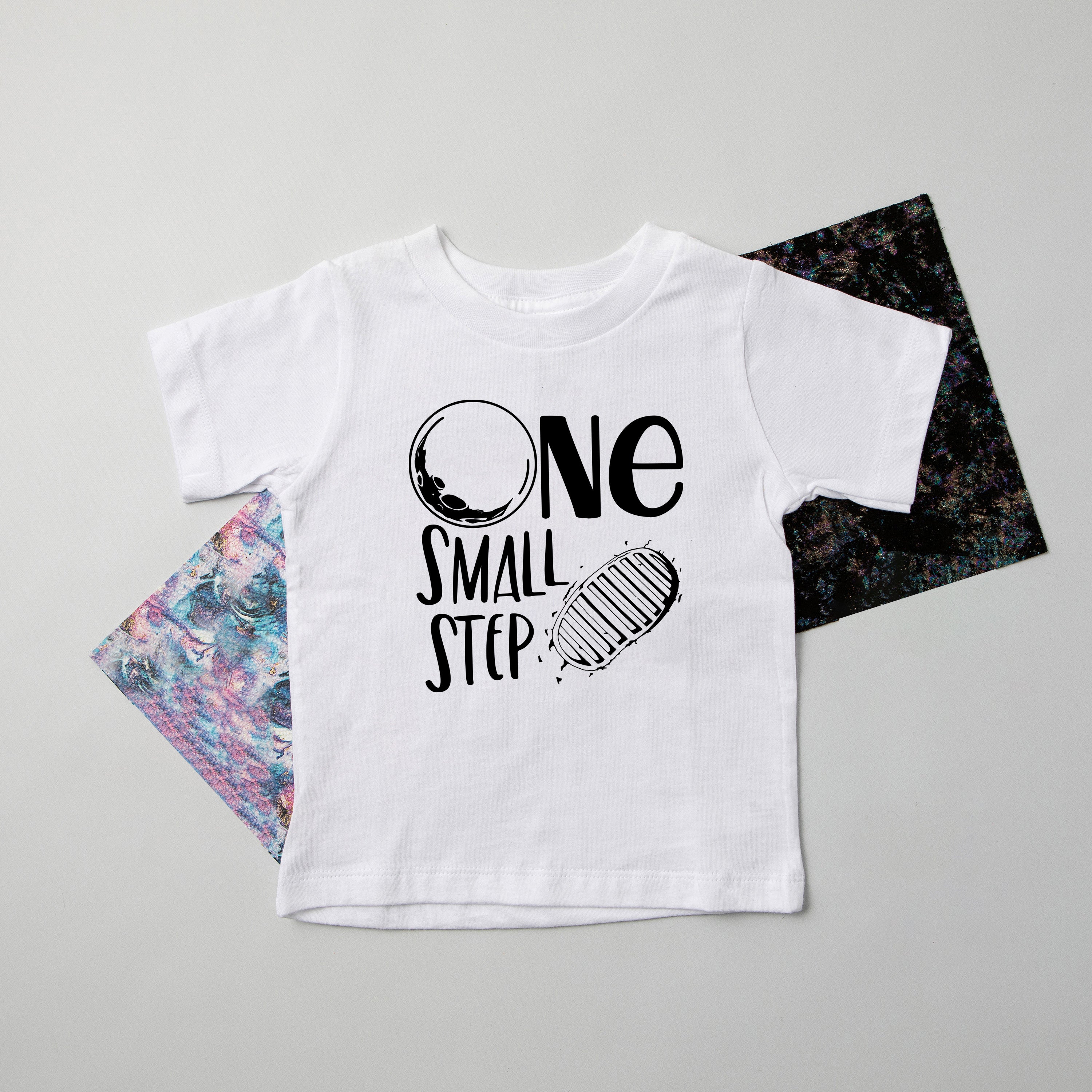 "One Small Step" Space Themed First Birthday T-shirt/Bodysuit ...